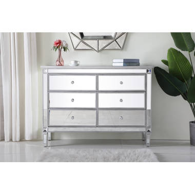 Mercury Row Alaya 6 Drawer 67 W Double Dresser with Mirror Reviews Wayfair Canada